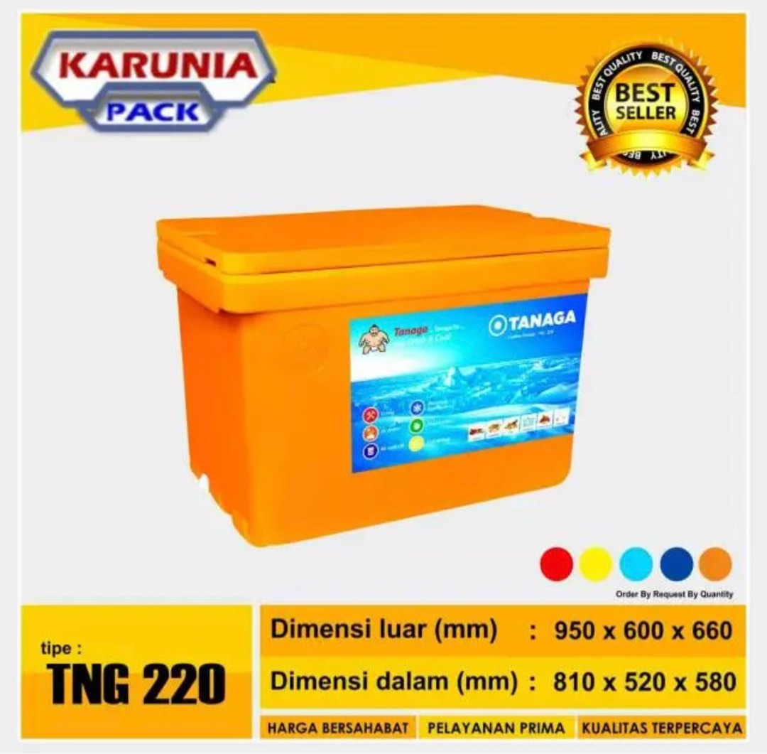 Cooler Box Tanaga 220liter | Cooler box ice TNG 220L, Kitchen ...
