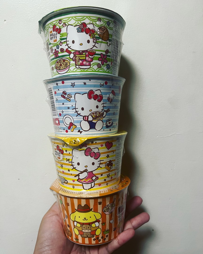Cup noodles hello kitty pompurin, Health & Nutrition, Health ...