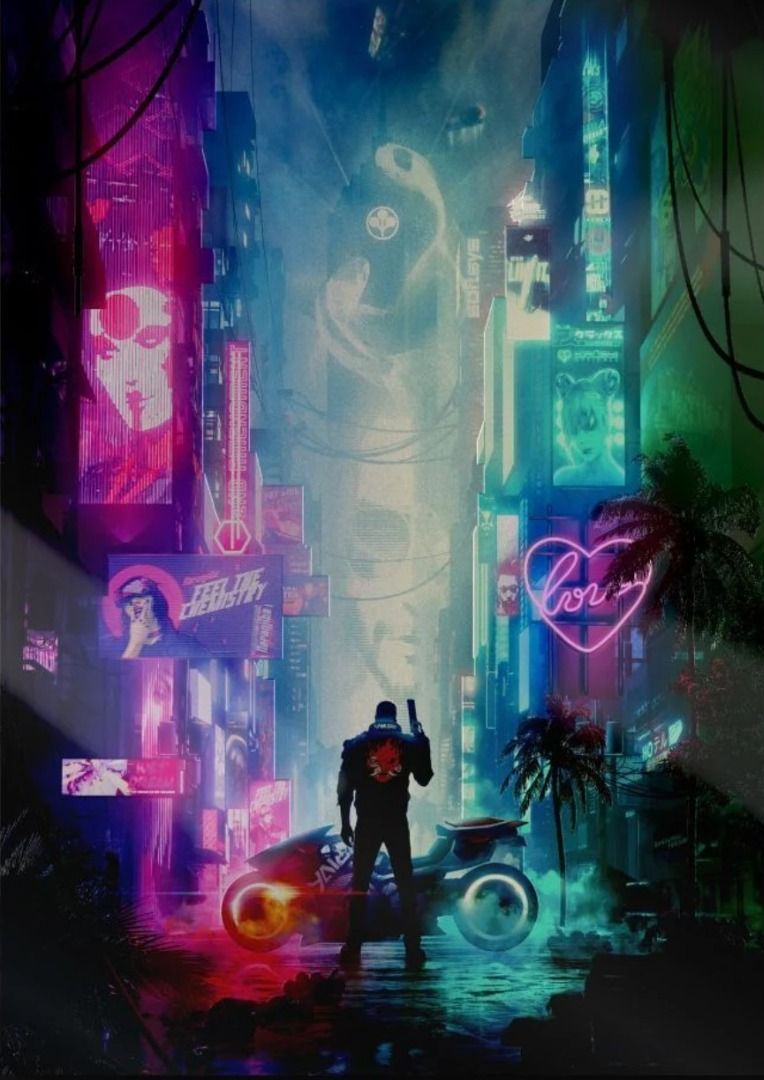 Displate Limited Edition Metal Lumino Poster - Seduced by Night City ...