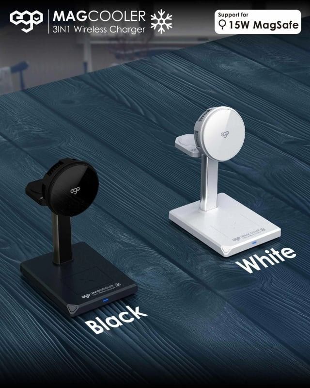 (全新現貨)EGO MagCooler@ 3in1 半導體制冷無線充電器, 手提電話, 電話及其他裝置配件, 電池及充電器 - Carousell