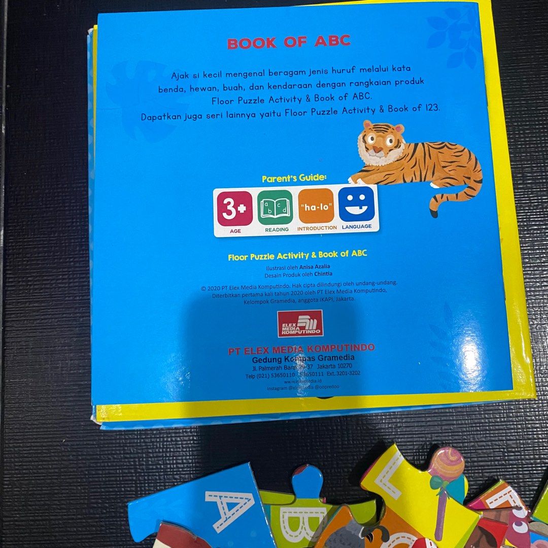 Floor puzzle activity book abc buku puzzle anak tracing abc puzzle book ...