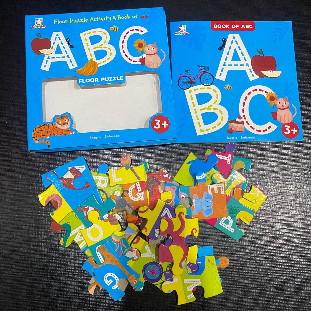 Floor puzzle activity book abc buku puzzle anak tracing abc puzzle book ...