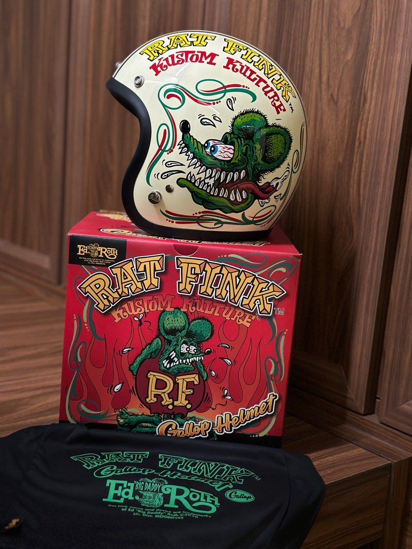 Gallop RAT FINK Helmet 老鼠芬頭盔 95%new 中碼, 電單車買賣 - Carousell