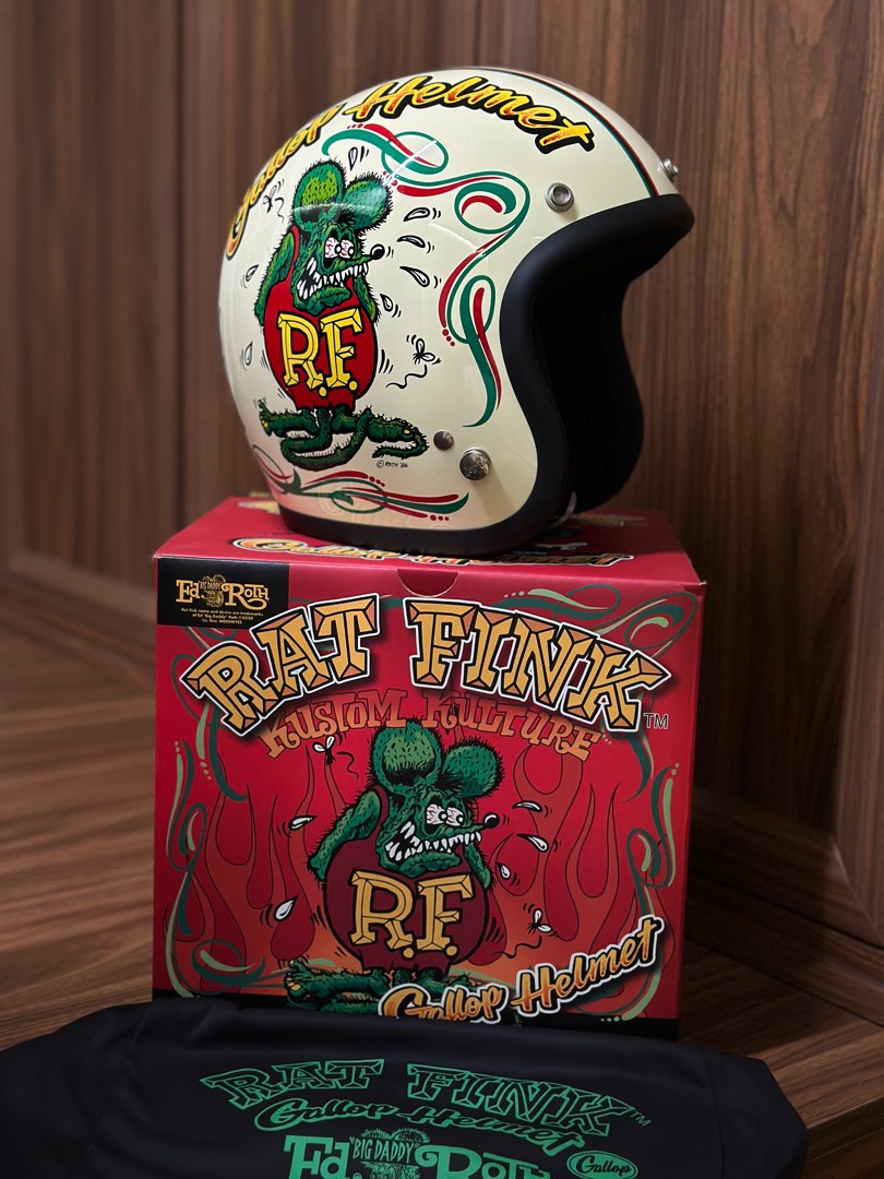 Gallop RAT FINK Helmet 老鼠芬頭盔 95%new 中碼, 電單車買賣 - Carousell