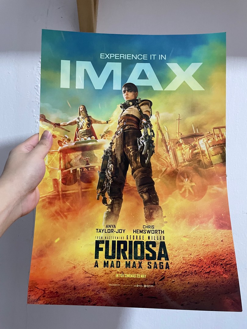 IMAX A3 poster Furiosa Mad Max Saga, Hobbies & Toys, Memorabilia & Collectibles, Fan Merchandise ...