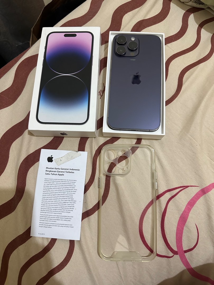 Iphone 14 promax 128 gb deep purple resmi, Telepon Seluler & Tablet, iPhone, undefined di Carousell