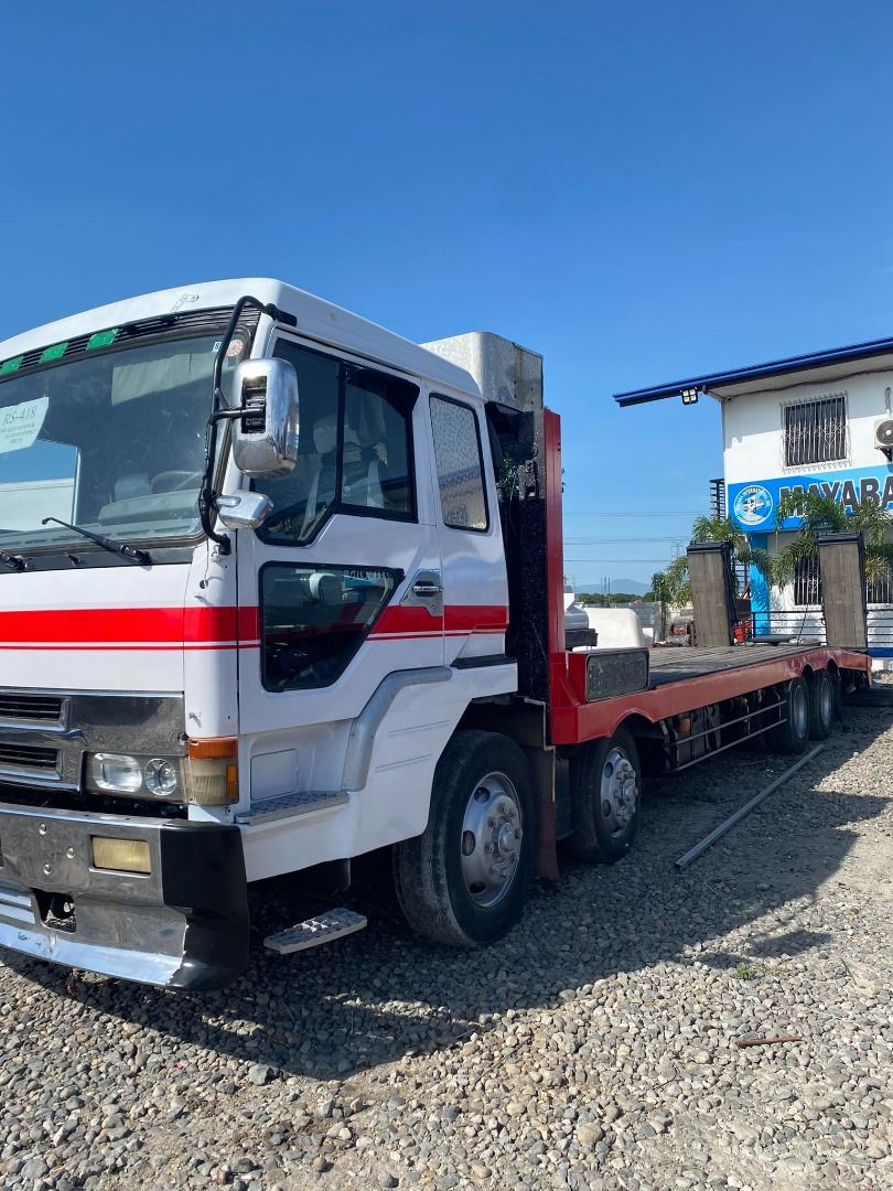 JAPAN SURPLUS - FUSO SUPER GREAT SELF LOADER W/ WINCH & HYDRAULIC RAMP ...