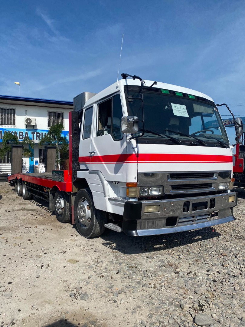 JAPAN SURPLUS - FUSO SUPER GREAT SELF LOADER W/ WINCH & HYDRAULIC RAMP ...