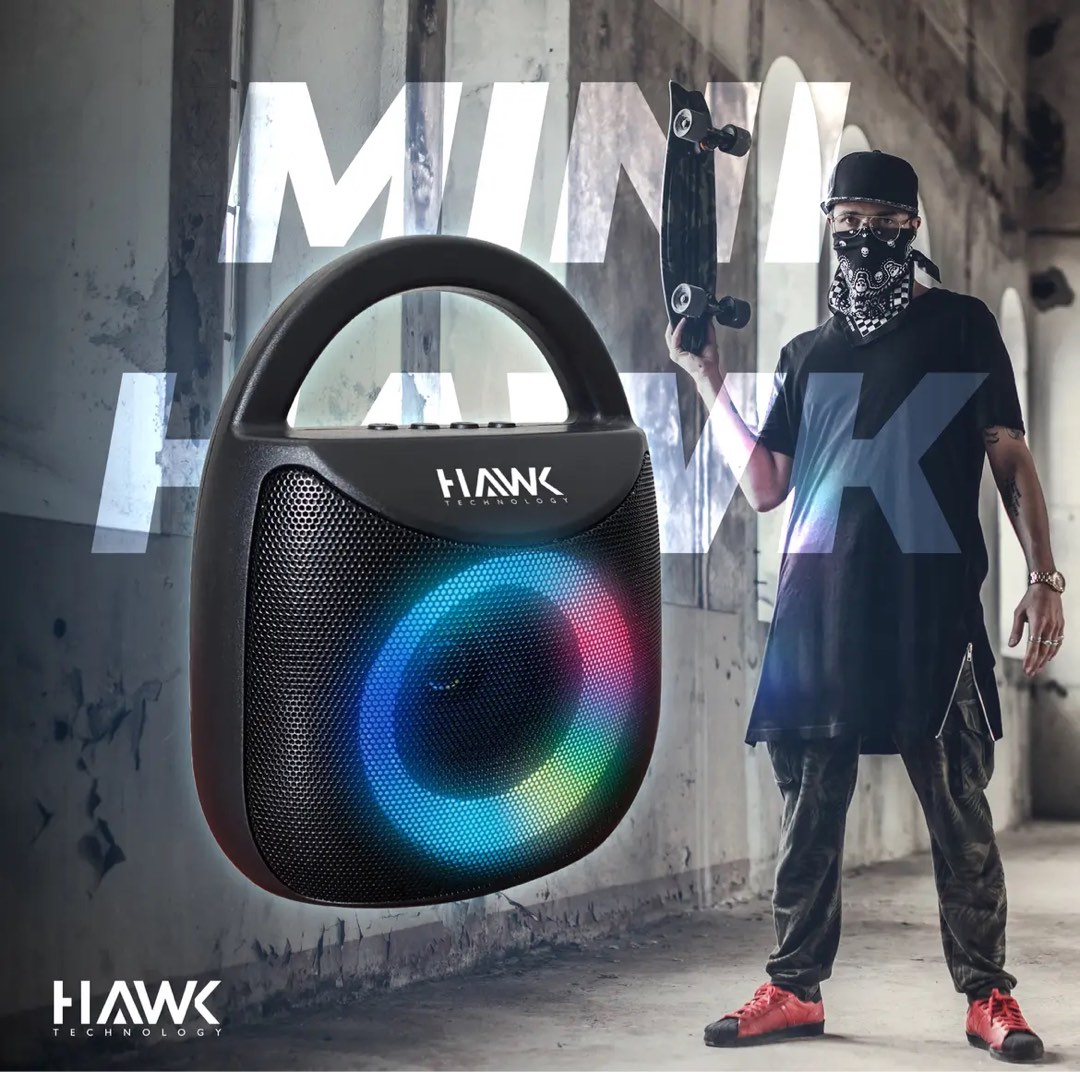 Mini Hawk 2.5吋 RGB 手提藍牙喇叭, 耳機及錄音音訊設備, Soundbar、揚聲器、藍牙喇叭、耳擴在旋轉拍賣