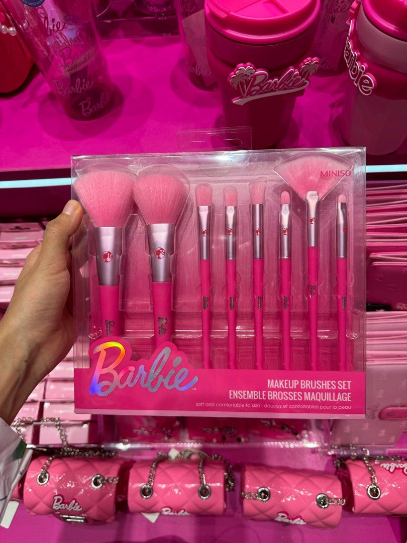 Miniso Barbie Makeup Brush Set, Beauty & Personal Care, Face, Makeup on ...