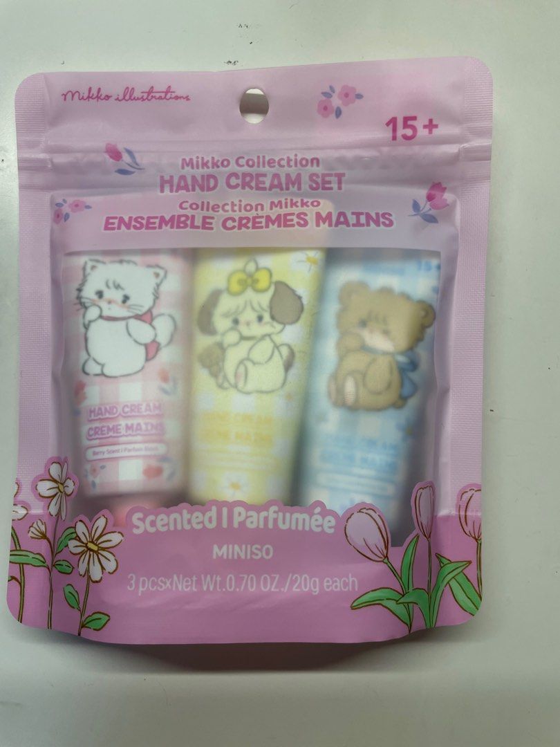 miniso hand cream set (3 tubes), Beauty & Personal Care, Hands & Nails ...