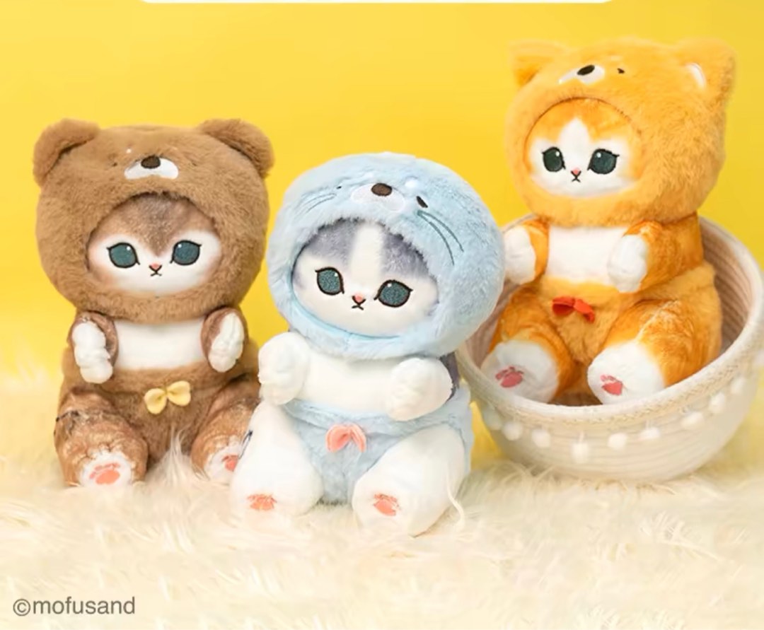 MOFUSAND CAT ANIMAL SERIES 22 CM (BEAR , SEAL , DOG ), Hobbies & Toys ...