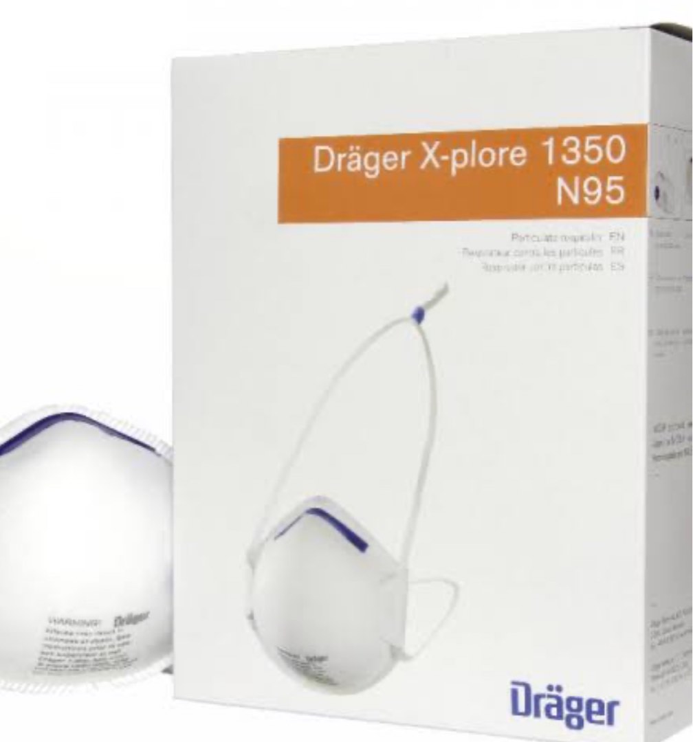 New Drager N95 Mask, Health & Nutrition, Face Masks & Face Shields on ...