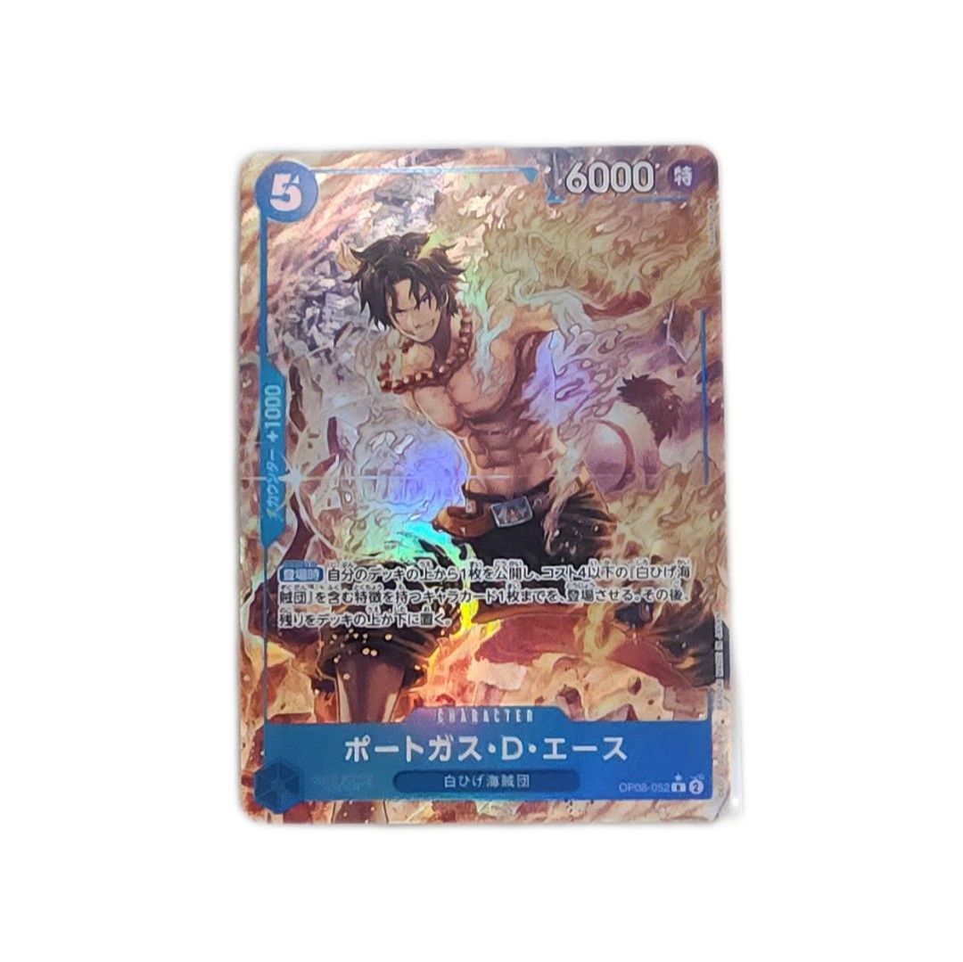 One Piece Card Game Japanese Two Legends OP08 Portgas.D.Ace R Parallel, Hobbies & Toys, Toys ...