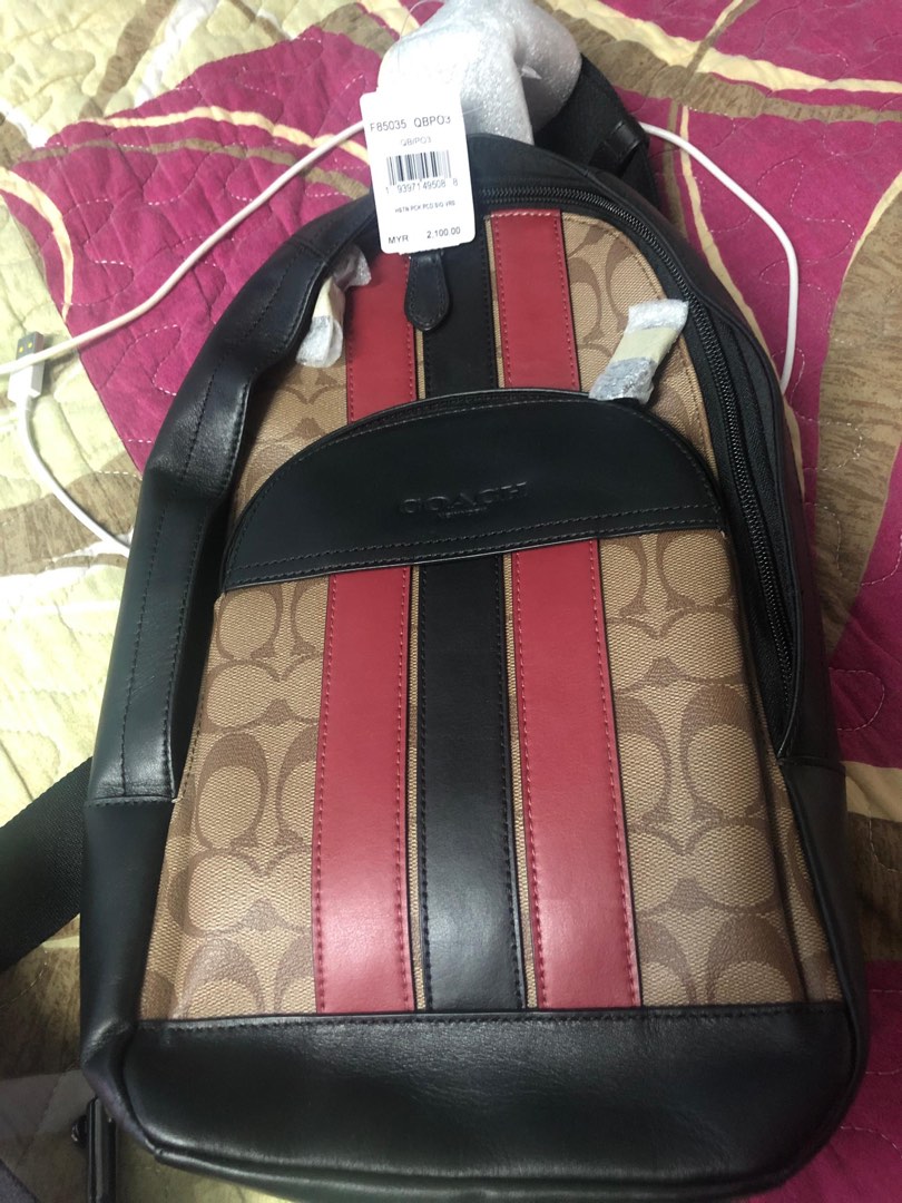 Original Coach Men Chest Bag/Sling Crossbody, Men's Fashion, Bags ...