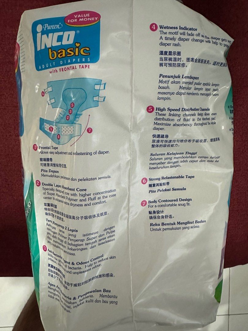 Pureen Inco Basic Adult Diapers, Babies & Kids, Going Out, Diaper Bags ...