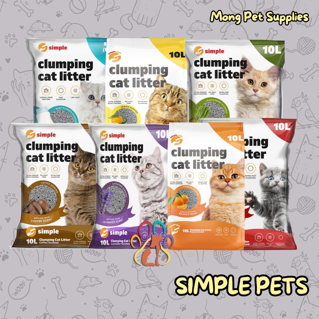 Simple Pets Clumping Cat Litter 10L, Pet Supplies, Health & Grooming on Carousell