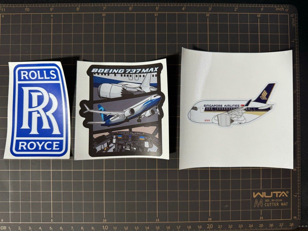 Singapore Airlines, Star Alliance, Airbus, Boeing 3M Vinyl Stickers for ...