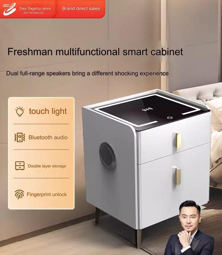 Smart Home Safe with Wireless Charging, Bluetooth Speaker, and ...