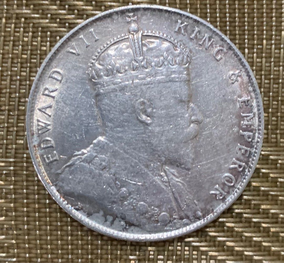 $1 Coin King Edward V11 series,1907H Straits Settlements., Hobbies ...