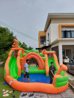 VIRAL HIGH DEMAND POOL Inflatable Kids Water Slide Bouncy Castle Soopa ...