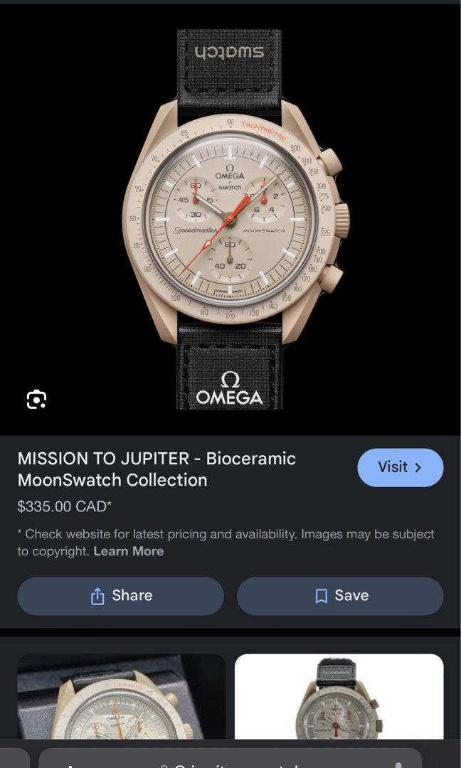 Swatch Omega Jupiter, Luxury, Watches on Carousell