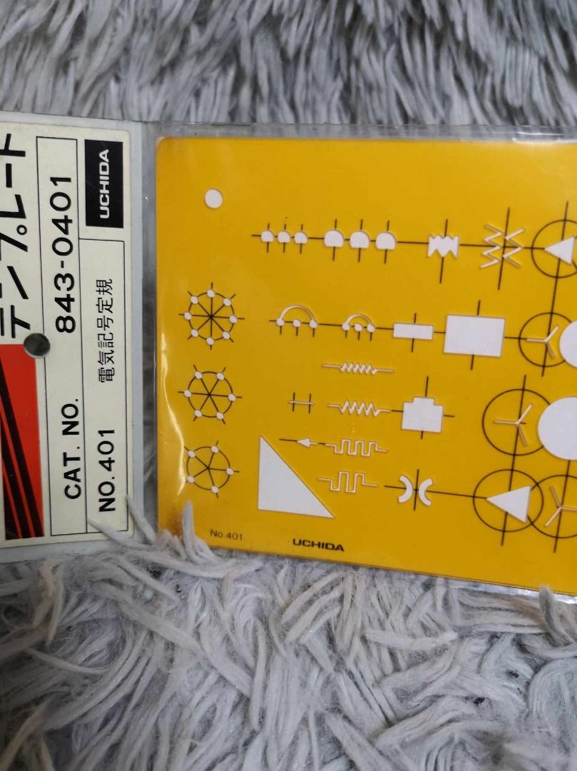 Uchida Electrical Symbol Ruler, Hobbies & Toys, Stationary & Craft ...
