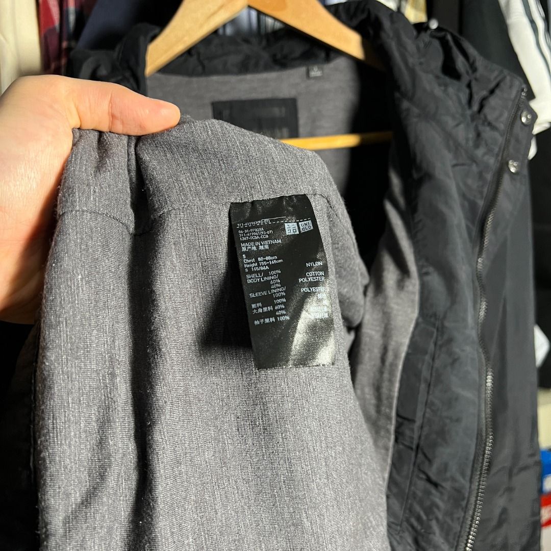 Uniqlo Jersey Lined Field Parka Jacket Black, Men's Fashion, Coats, Jackets and Outerwear on ...