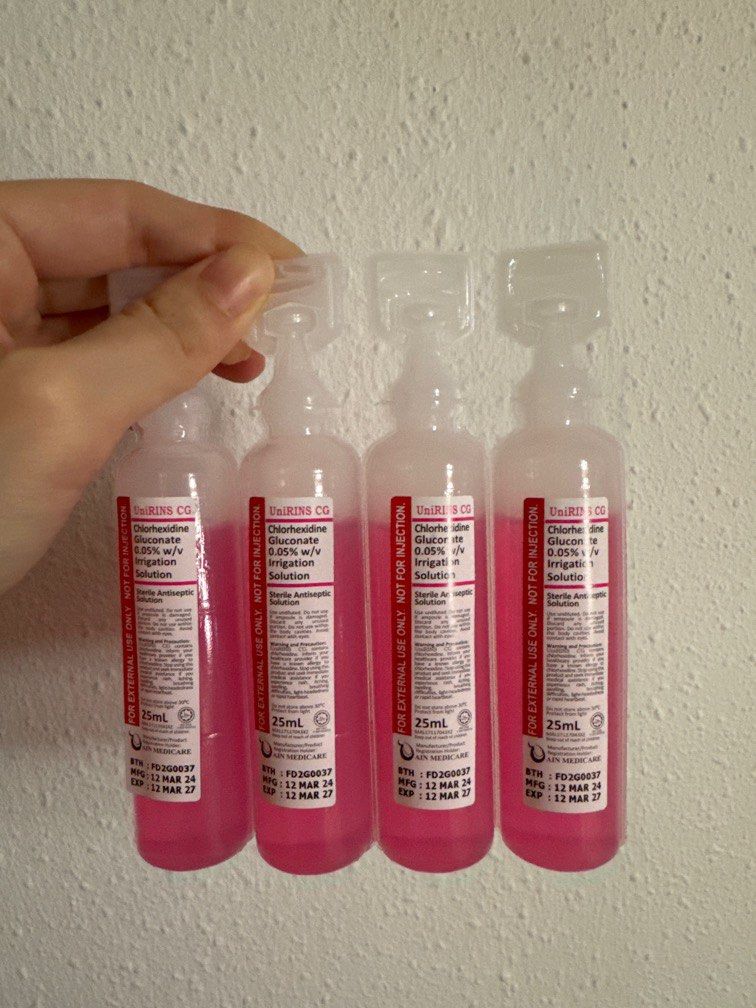 UNIRINS CG CHLORHEXIDINE GLUCONATE 0.05%w/v IRRIGATION SOLUTION 25ML x ...
