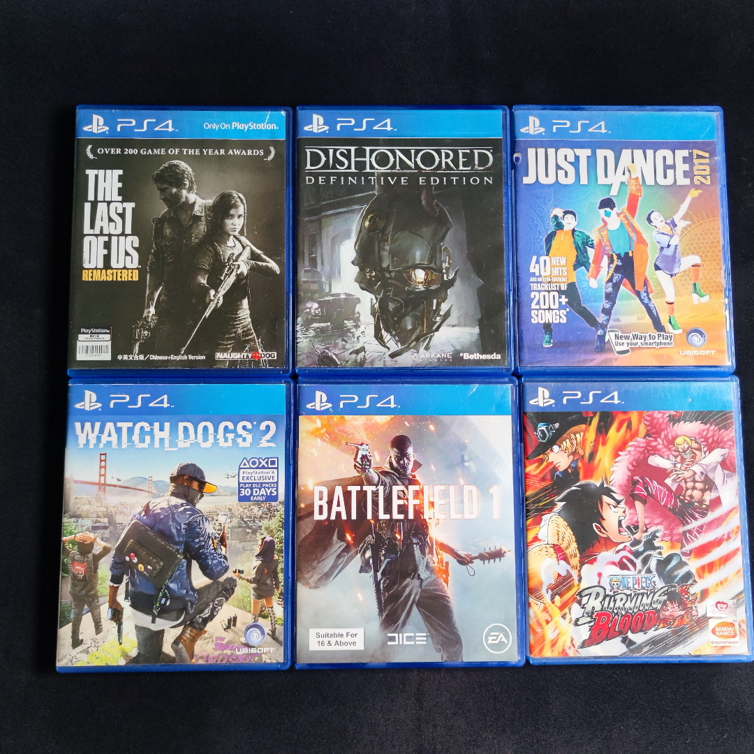 Various Playstation 4 PS4 games for sale Battlefield, One Piece, Watch ...