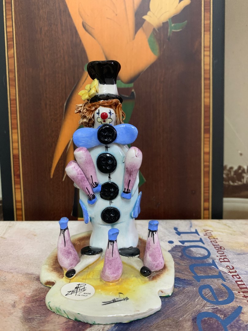 Vintage Italy Handmade signed ZAMPIVA Spaghetti Hair Clown with ...