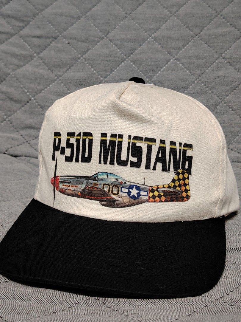 Vintage P-51D MUSTANG Fighter Aircraft Cap, Men's Fashion, Watches ...
