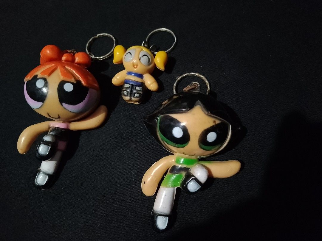 Vintage Powerpuff girls keychain set of 3, Hobbies & Toys, Memorabilia ...