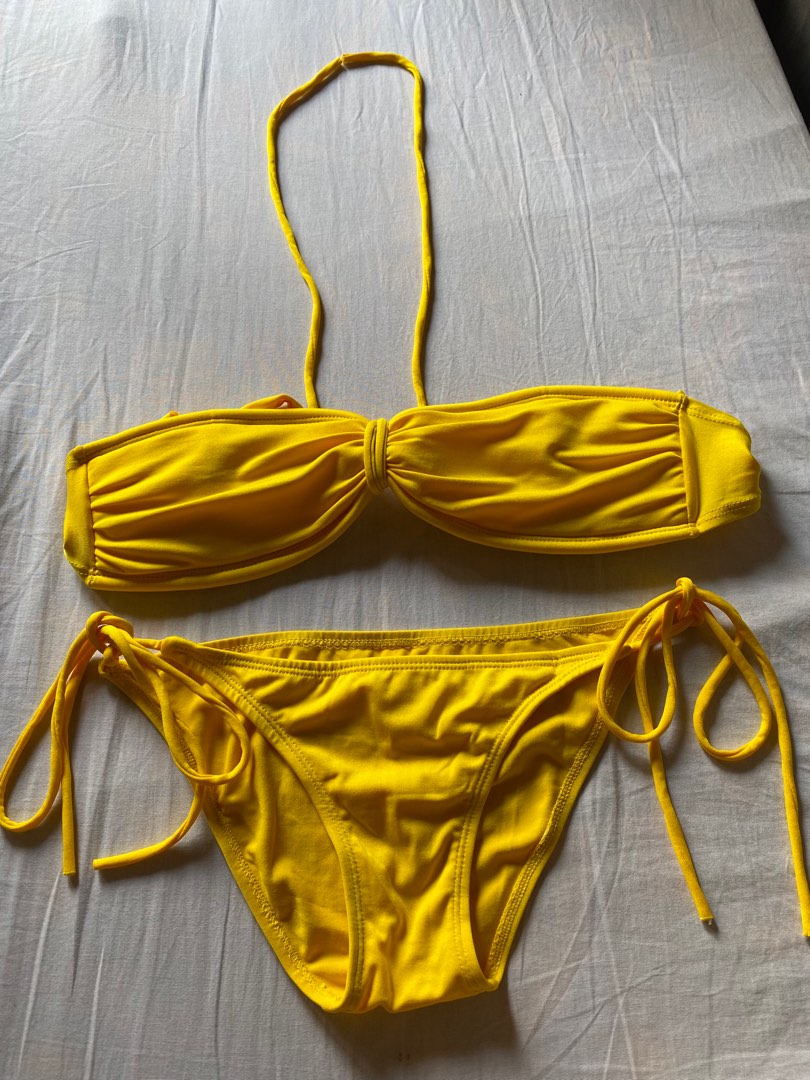 Yellow Bikini, Women's Fashion, Swimwear, Bikinis & Swimsuits on Carousell
