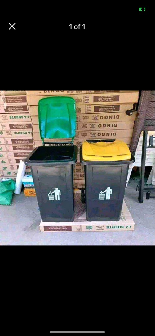 100 L Nikko trash bin, Furniture & Home Living, Cleaning & Homecare ...