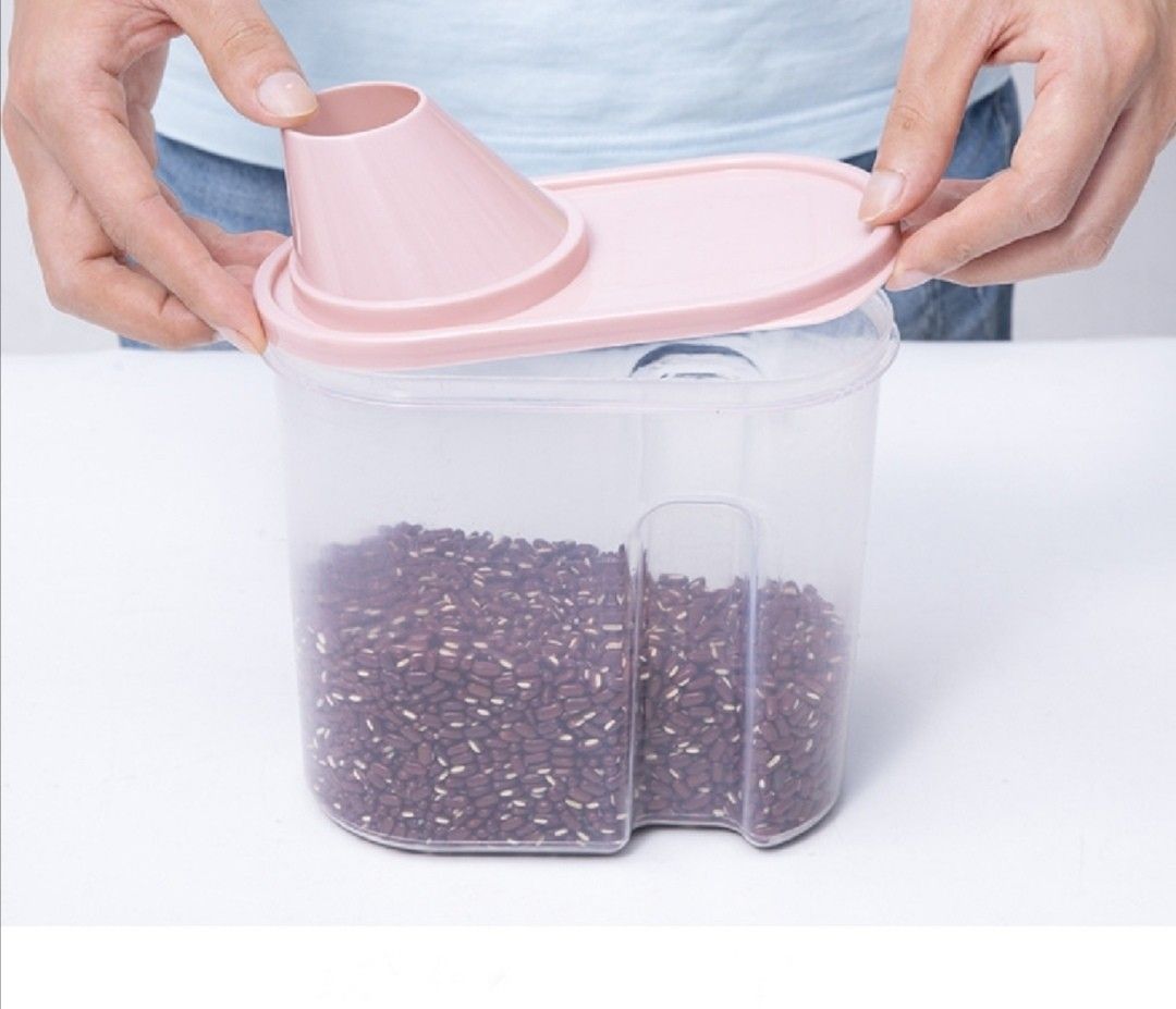 1.9L Grain Storage Box Miltipurpose Kitchen Food Container Grain Rice ...