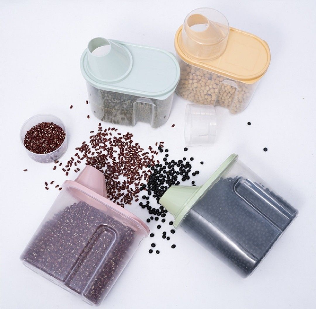1.9L Grain Storage Box Miltipurpose Kitchen Food Container Grain Rice ...