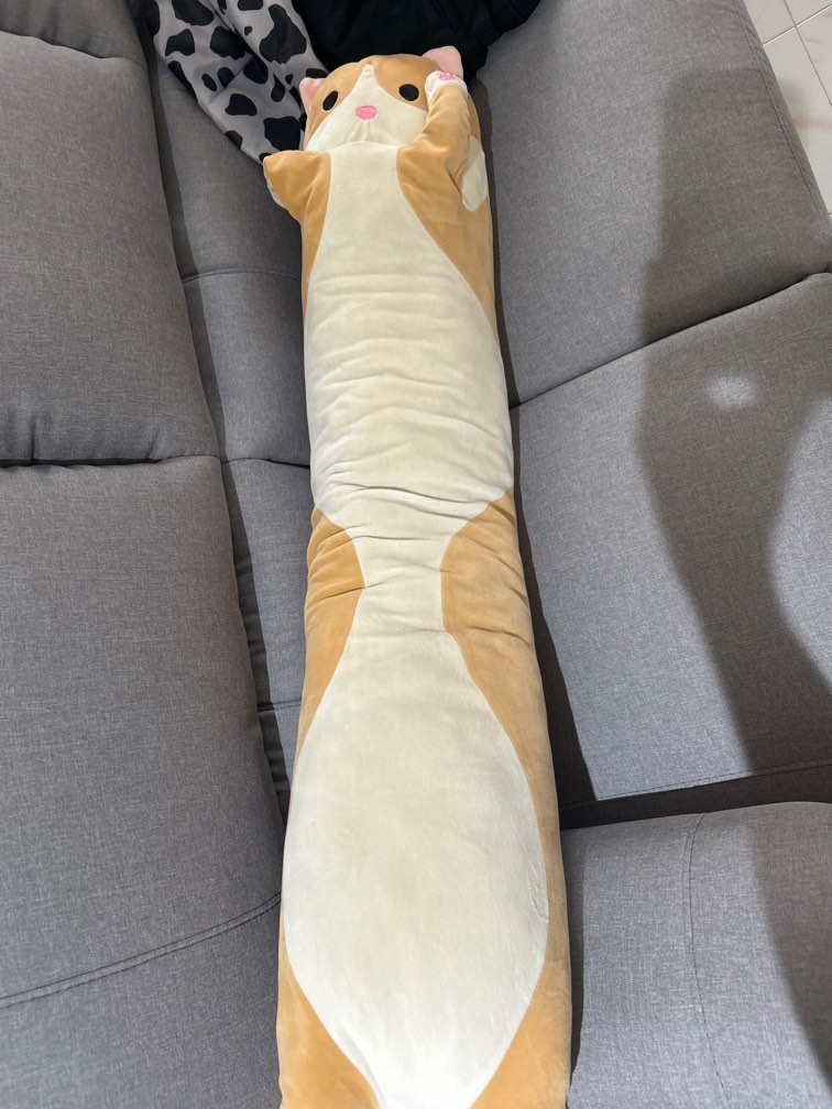 1m long cat Plushie, Hobbies & Toys, Toys & Games on Carousell