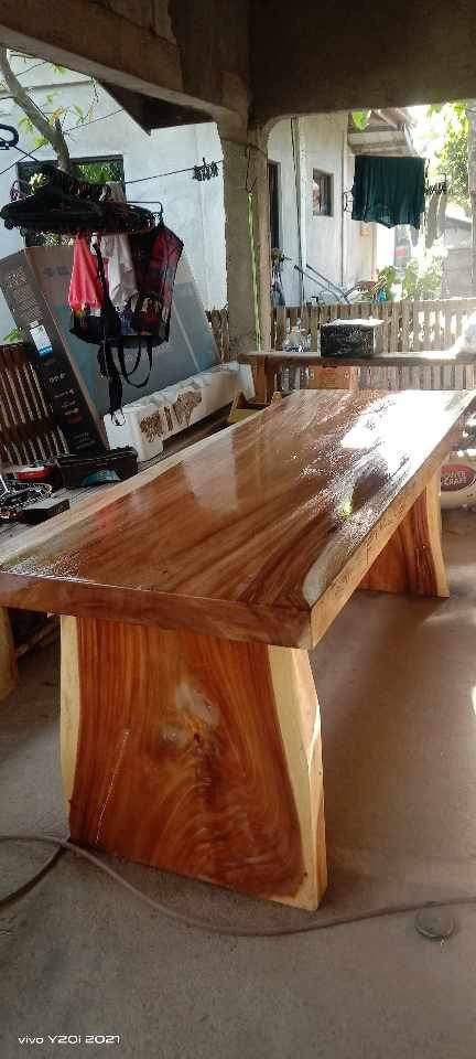 Acasia wood dining table, Furniture & Home Living, Furniture, Tables ...