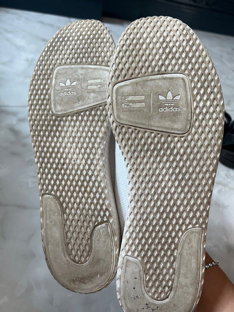 Adidas full white pharrell williams pria ori us12/46.5/29cm, Fesyen Pria, Sepatu , Sepatu Formal ...