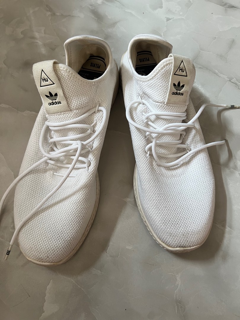 Adidas full white pharrell williams pria ori us12/46.5/29cm, Fesyen Pria, Sepatu , Sepatu Formal ...