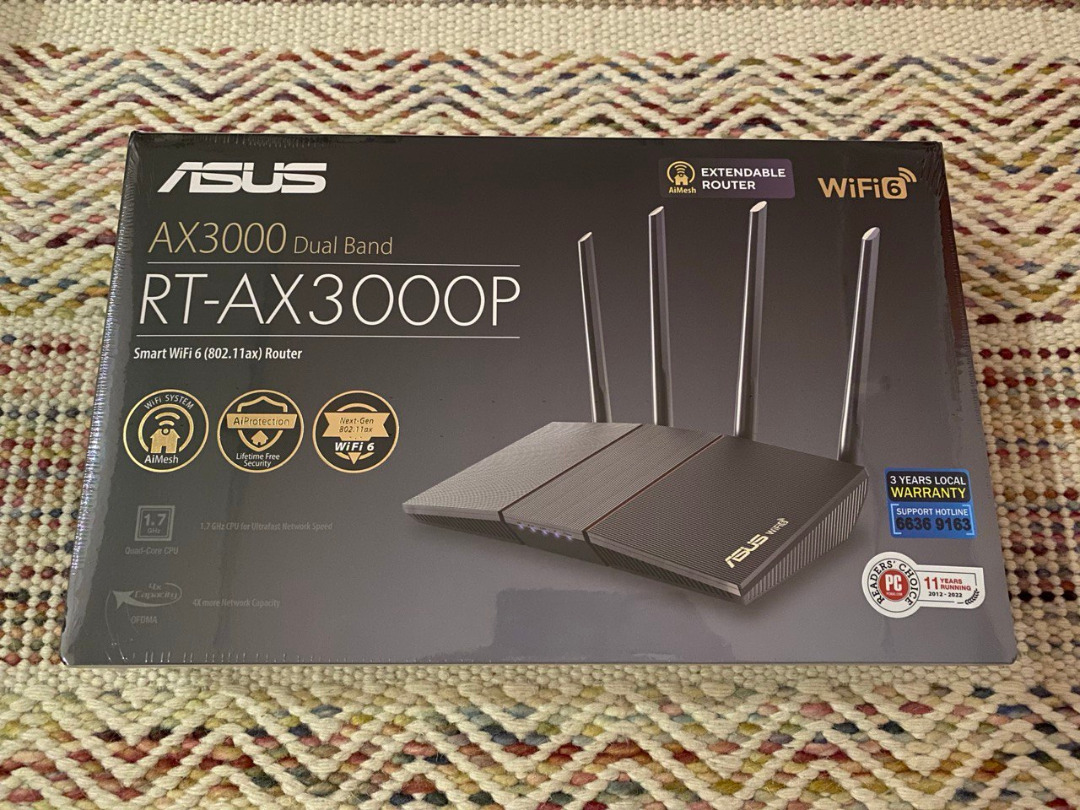 ASUS Dual Band RT-AX3000P Smart WiFi 6 (802.11ax) Next Gen Router ...
