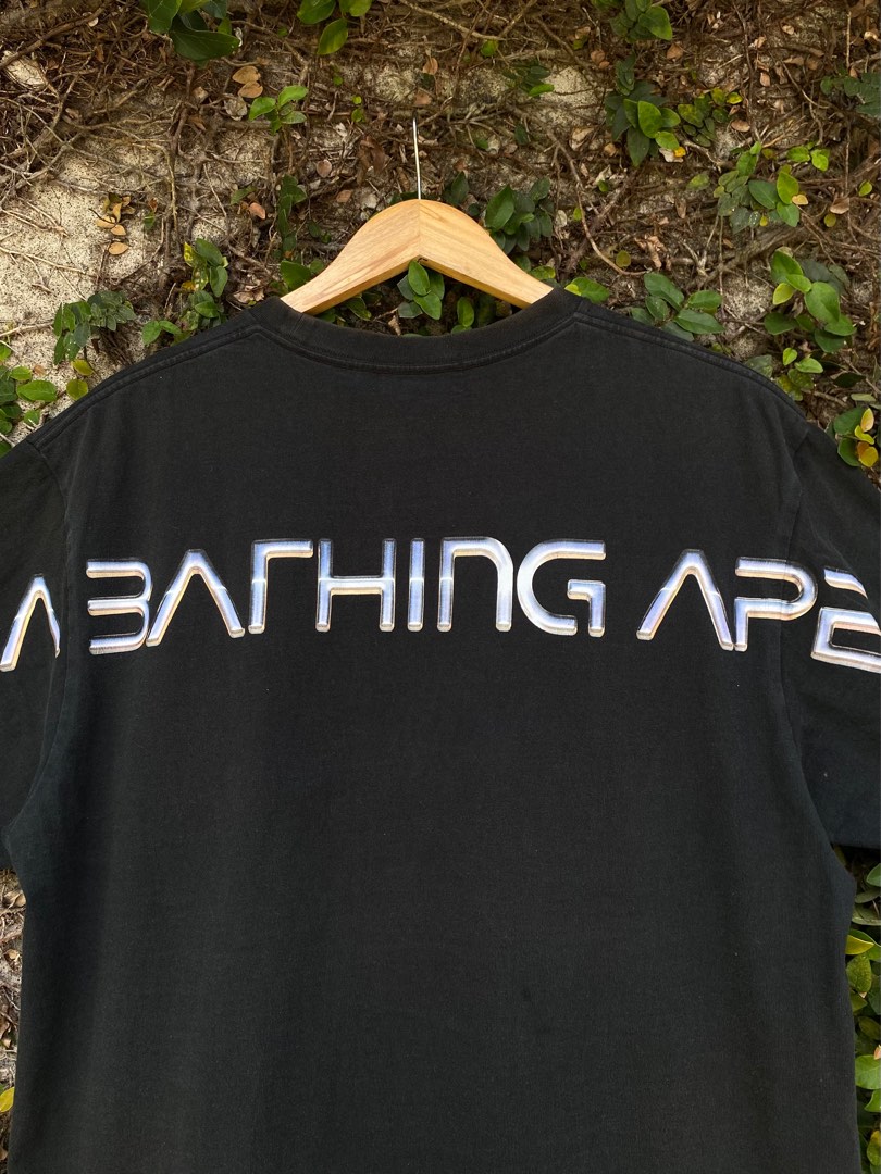 Bathing Ape Hajime Sorayama Collab Spellout BAPE Shirt, Men's Fashion ...