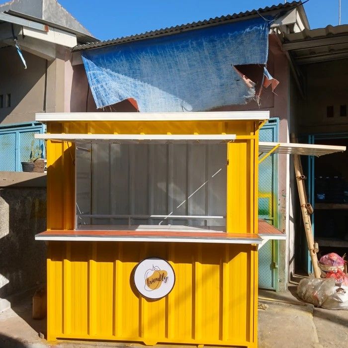 BOOTH CONTAINER Gerobak Jualan Uk. 1,5 x 1 mtr makanan minuman bisa ...