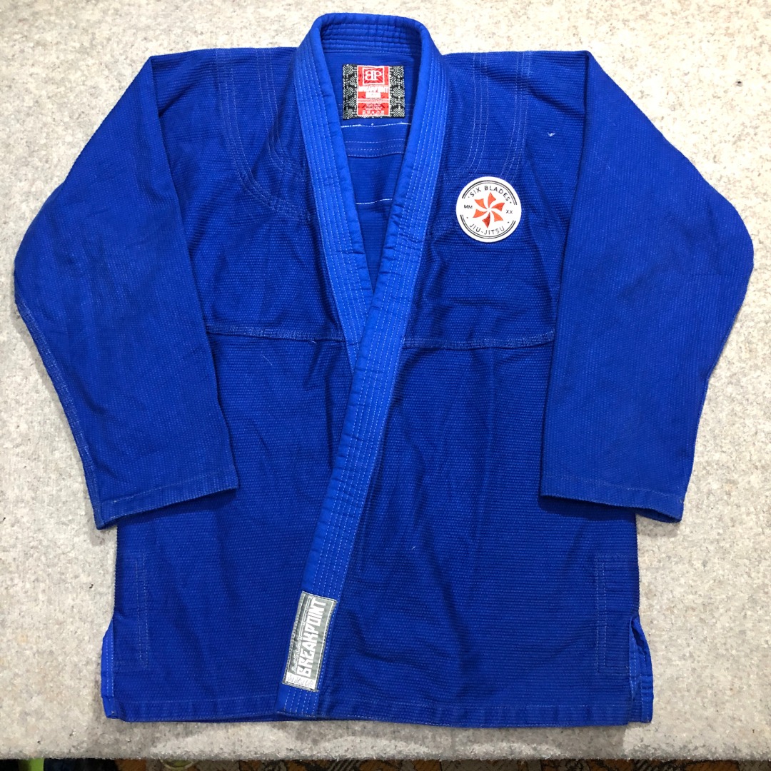 BREAKPOINT Six Blades Size A1 Official BJJ Gi Top Only Blue Brazilian ...