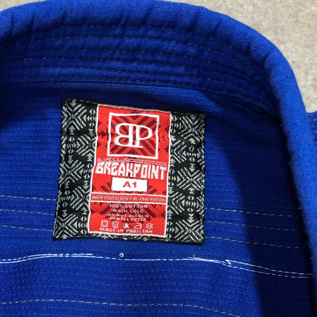BREAKPOINT Six Blades Size A1 Official BJJ Gi Top Only Blue Brazilian ...
