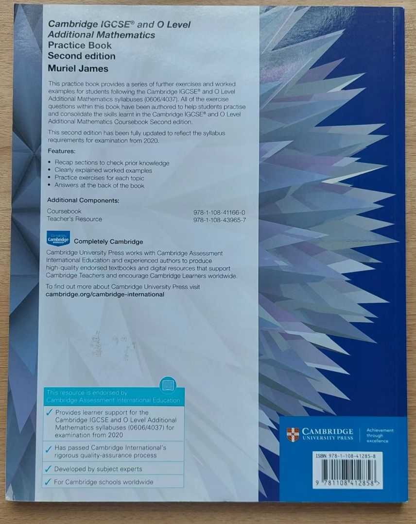 Cambridge Igcse And O Level Additional Mathematics Practice Book Cambridge University Press