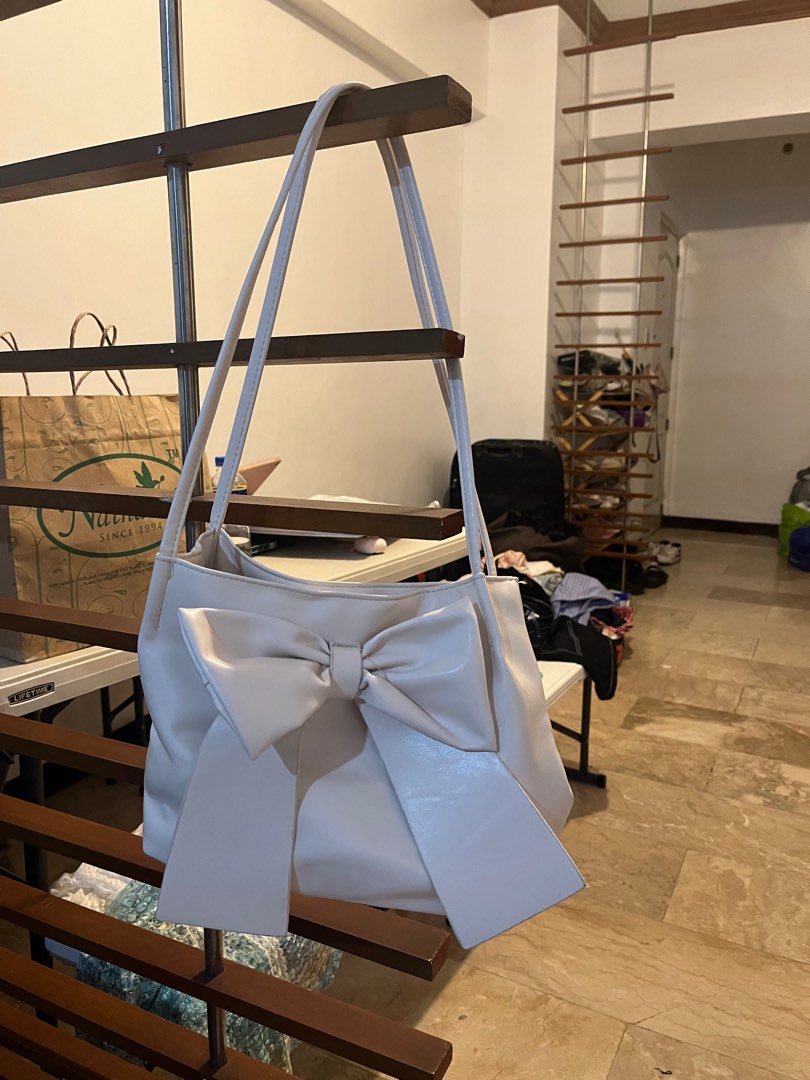 Coquette Off White Cream Bow Ribbon Bag | Aesthetic Princess Himekaji ...