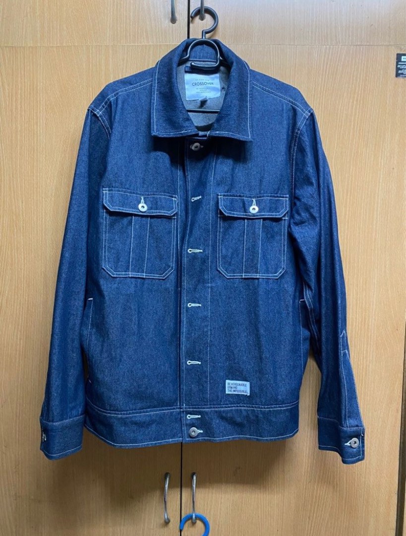 Crossover Denim Jacket, Men's Fashion, Tops & Sets, Hoodies on Carousell