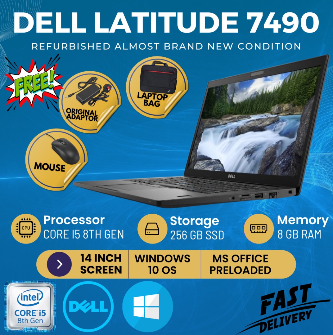 Dell Latitude 7490 Dell Laptop touchscreen model Intel Core i5 8th Gen ...